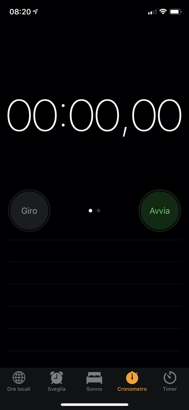 Avviare il cronometro dall’iPhone in due tap : SPIDER-MAC
