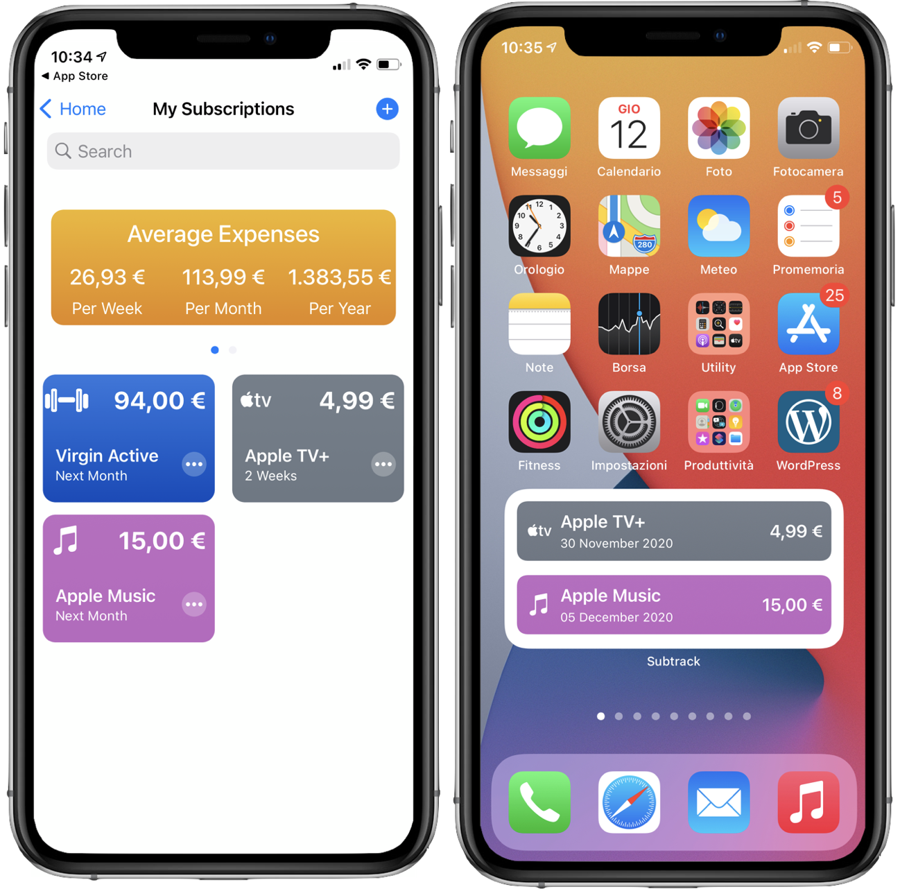 Indispensabili Mac: Subtrack: Track Subscriptions, abbonamenti sotto ...