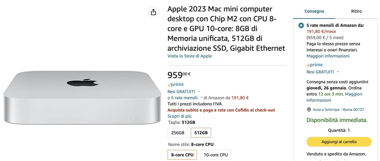 Mac mini M2 e M2 Pro disponibili su Amazon in 5 rate senza interessi ...