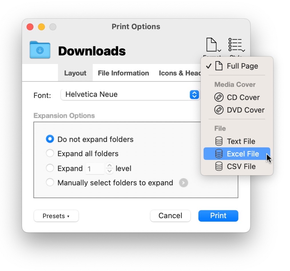 Print Window, per stampare il contenuto di una finestra del Finder, è ...
