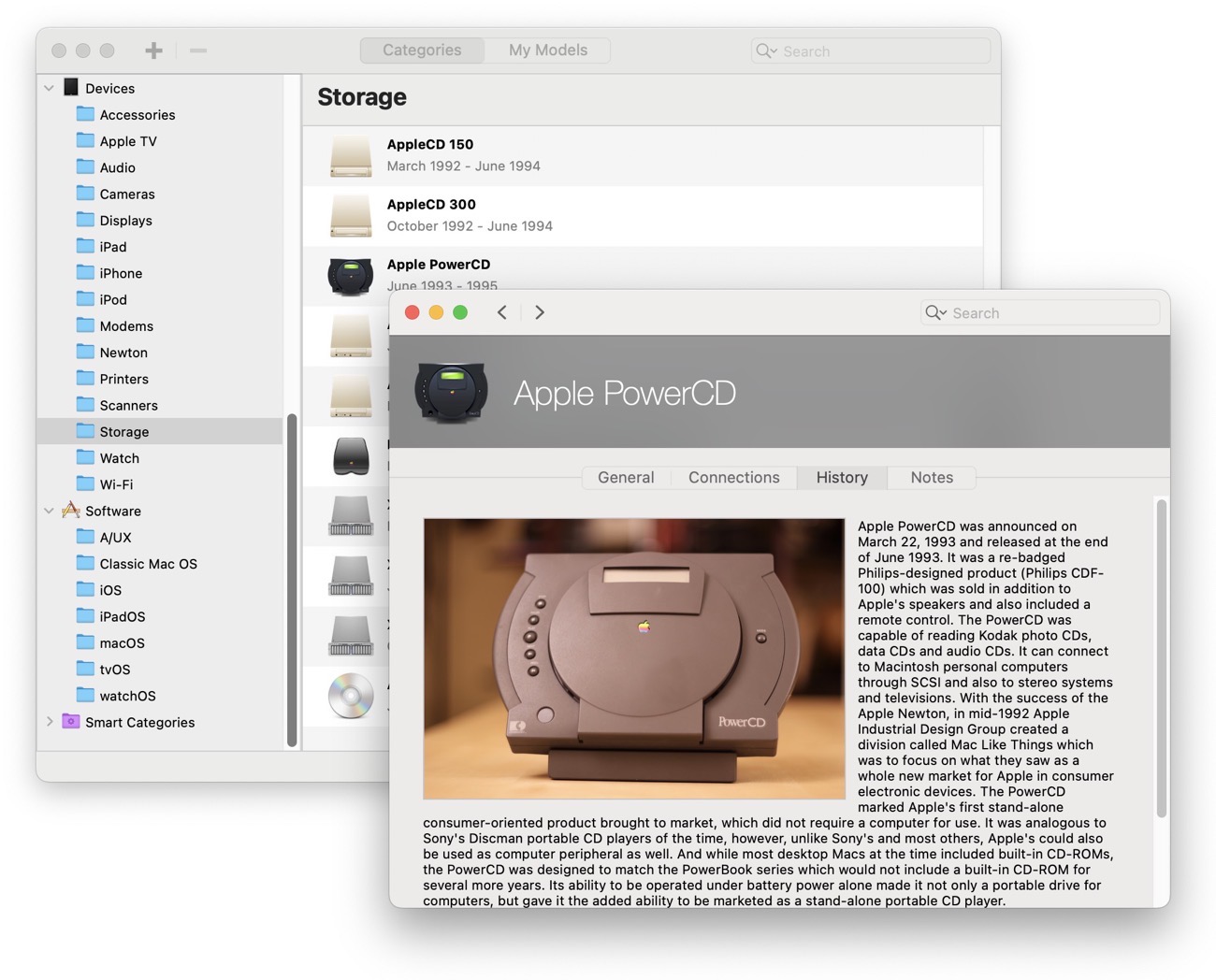 Mactracker aggiunge la scheda tecnica del PowerCD, il primo dispositivo ...